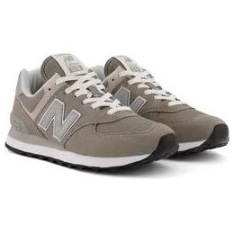 Sneaker New Balance "WL574 Core", Damen, Gr. 40, grau (dunkelgrau, grau, wei&szlig;), Leder, Textil, Schuhe Sneaker