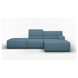 Ecksofa Egoitaliano "Babouche, Designsofa mit au&szlig;ergew&ouml;hnlichem Sitzkomfort zum Wohlf&uuml;hlen", blau (hellblau), B:287cm H:80cm T:98cm, Luxus-Micofaser Lederoptik (100% Polyester) ist ein neues technisches Gewebe mit einem visuellen und taktilen Aspekt, der dem Nubuk sehr nahe kommt, mit innovativen Eigenschaften. Seine au&szlig;erordentliche Weichheit kommt von einem exklusiven Produktionsprozess, der Unr