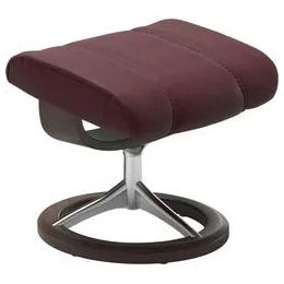 Fu&szlig;hocker stressless "Consul", rot (bordeaux batick), B:54cm H:41cm T:39cm, Leder BATICK: BATICK ist ein leicht korrigiertes, durchgef&auml;rbtes und genarbtes M&ouml;belleder, bei dem die meisten Unebenheiten und Spuren in der Regel entfernt wurden.;Leder PALOMA: PALOMA ist ein durchgef&auml;rbtes Semianilin-M&ouml;belleder mit nat&uuml;rlicher Narbung.;ROHLEDER Stoff Q2 FARON: Ein fester zuverl&auml;ssiger Boucl&eacute; mit einem s