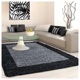 Hochflor-Teppich Ayyildiz TEPPICHE "Life Shaggy 1503", grau (anthrazit), B:200cm H:30mm L:290cm, Kunstfaser, Teppiche, als L&auml;ufer und in rund erh&auml;ltlich, Shaggy, Langflor, Wohnzimmer