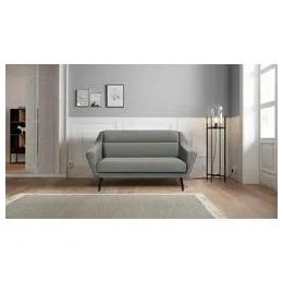2-Sitzer OTTO HOME "Bille", grau, B:167cm H:86cm T:90cm, Luxus-Microfaser weich (100% Polyester);Samtoptik (100% Polyester);Struktur (100% Polyester);Struktur fein (100% Polyester), Sofas, mit Naht im R&uuml;ckenkissen und Eiche-Beinen, Design by Morten Georgsen