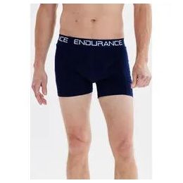 Boxershorts Endurance "Burke", Herren, Gr. L, 1 Stk., blau (dunkelblau), 95% Baumwolle, 5% Elasthan, mehrfarbig, Unterhosen, im praktischen 3er Pack