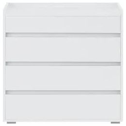 Kommode OTTO HOME "Kosmo", wei&szlig;, B:80cm H:80cm T:35cm, Spanplatte, Sideboards, Kommode, 4 Schubladen mit Vollauszug