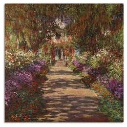 Wandbild Artland "Weg in Monets Garten in Giverny. 1902", bunt (farbe bild(er): bunt), B:100cm H:100cm, Bilder, als Alubild, Leinwandbild in verschied. Gr&ouml;&szlig;en