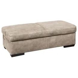 Hocker exxpo - SOFA FASHION "Salerno Bankhocker, bequem und komfortabel", beige (sahara), B:140cm H:46cm T:67cm, Hybrid Lederfaserstoff (Grundgewebe 41% Lederfaser, 39% Polyester, 20% Baumwolle) 100%PU;NaturLeder;Primabelle-Microfaser (100% Polyester);Luxus-Microfaser (100% Polyester);Luxus-Kunstleder, Hocker, Polsterhocker