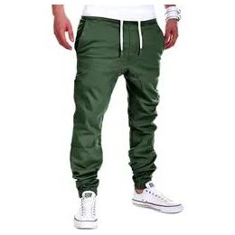 Chinohose behype "LUKE", Herren, Gr. 30, L&auml;nge 32, gr&uuml;n (khaki), 98% Baumwolle, 2% Elasthan, Hosen Chinohose, mit elastischem Bund