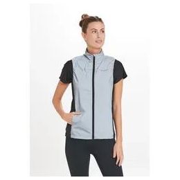 Funktionsweste Endurance "Rumey W Light Night Vest", Damen, Gr. 40, silber (silberfarben, schwarz), 100% Polyester, normal, hoch geschlossener Ausschnitt, Westen Funktionsweste, mit top 360 Grad Sichtbarkeit im Dunkeln