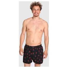 Lousy Livin Underwear Boxershorts LOUSY LIVIN "Rose & Valentines", Herren, Gr. M, schwarz-wei&szlig; (schwarz, wei&szlig;), 100% Baumwolle, Unterhosen, im praktischen 2er-Pack