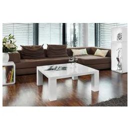 Couchtisch Salesfever "- im puristischen Stil", wei&szlig; (wei&szlig;, wei&szlig;), B:90cm H:40cm T:90cm, Tische, Couchtisch, Stilvoll Hochglanz: Rechteckig oder Quadratisch