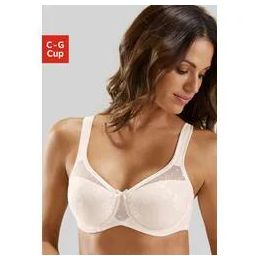 Minimizer-BH Nuance, Damen, Gr. 90, Cup F, beige (puder), Spitze, Obermaterial: 79% Polyamid, 15% Polyester, 6% Elasthan, BHs Minimizer-BH, mit unterlegter Jacquardspitze, Dessous
