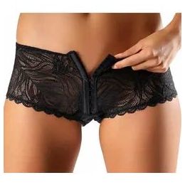 Panty Petite Fleur Gold, Damen, Gr. 48/50, schwarz, Obermaterial: 86% Polyamid, 14% Elasthan, Unterhosen Panty, mit H&auml;kchenverschluss vorne