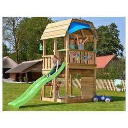 Spielturm Jungle Gym "Jungle Barn", beige (natur), Spielt&uuml;rme, KinderB:210cm H:320cm T:380cm, Holzwerkstoff, BxTxH: 210x380x320 cm, B:210cm H:320cm T:380cm