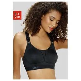 Sport-BH Venice Beach, Damen, Gr. 95, Cup F, schwarz, Microtouch, Obermaterial: 90% Polyester (COOLMAX), 10% Elasthan (LYCRA), BHs Sport-BH, ohne B&uuml;gel aus COOLMAX-Material