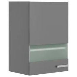Glash&auml;ngeschrank Optifit "Parma", grau (basaltgrau), B:50cm H:70,4cm T:34,9cm, Glas, Holzwerkstoff, Schr&auml;nke, Glash&auml;ngeschrank, Breite 50 cm