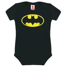Body logoshirt "DC - Batman", Jungen, Gr. 86, EURO-Gr&ouml;&szlig;en, schwarz, 100% Baumwolle, bedruckt, kurz, Rundhals, Bodys Body, mit lizenziertem Print