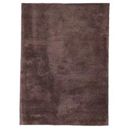 Hochflor-Teppich CarpetFine "Silky, auch als L&auml;ufer erh&auml;ltlich", braun, B:140cm H:20mm L:200cm, Mikropolyester, Teppiche, Shaggy, Langflor, uni, besonders weich, Handarbeit