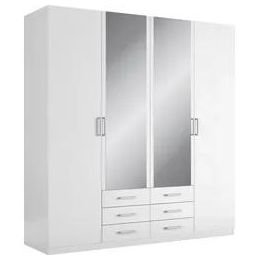Kleiderschrank Priess "Amsterdam, viel Stauraum durch viele Schubk&auml;sten", wei&szlig;, B:185cm H:193cm T:56cm, Holzwerkstoff, Schr&auml;nke, Kleiderschrank, mit oder ohne LED-Beleuchtung