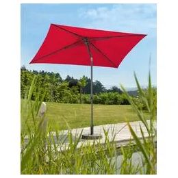 Sonnenschirm Schneider SCHIRME "Sevilla", rot, Obermaterial: 100% Polyester, Standschirme, Stahl/Polyester