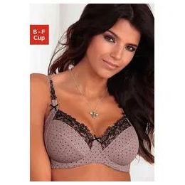 B&uuml;gel-BH Nuance, Damen, Gr. 85, Cup E, schwarz (taupe, schwarz), Microtouch, Obermaterial: 80% Polyamid, 10% Elasthan, 10% Viskose, BHs B&uuml;gel-BH, mit wundersch&ouml;ner Stickerei, Dessous