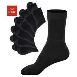 Tennissocken GO IN, Herren, Gr. 35-38, schwarz, Materialmix, uni, elastisch, Socken Tennissocken, mit Frottee