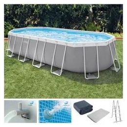 Framepool Intex "Prism Frame", grau, B:305cm H:122cm L:610cm, Schwimmbecken, 5-tlg., BxLxH: 305x610x122 cm