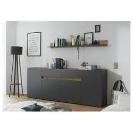 Sideboard Home Affaire "City/Giron, moderner Schrank, Kommode, Stauraumschrank", grau (anthrazit), B:223,5cm H:84cm T:40cm, FSC-zertifizierter Holzwerkstoff, Sideboards, Sideboard, zeitlos, modern, ausreichend Stauraum, vielseitig einsetzbar