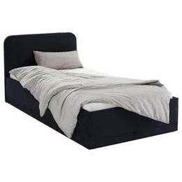 Polsterbett, schwarz, B:130cm L:210cm, Bezug Bett: wahlweise Microfaser (100% Polyester), Strukturstoff (77% Polyester, 23% Viskose) oder Kunstleder;Bonnell-Federkernmatratze: Mischgewebe (51% Polyprophlen, 39% Polyester, 10% Baumwolle);Kaltschaummatratze: Frottee (100% Polyester), Bezug abnehm- und waschbar bis 60C, Westfalia Schlafkomfort, Betten, Polsterbett, inkl. Bettkasten bei Ausf&uuml;hrung mit