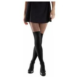 Overknee-Strumpfhose Buffalo, Damen, Gr. 32/34, schwarz, Obermaterial: 87% Polyamid, 13% Elasthan, unifarben, Strumpfhosen, in trageangenehmer Modalqualit&auml;t