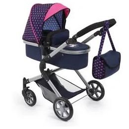 BAYER DESIGN Kombi-Puppenwagen BAYER "City Neo, Blau/Pink", bunt (blau, pink), Puppenwagen, KinderB:39cm H:79cm T:82cm, Metall, Polyester, B:39cm H:79cm T:82cm