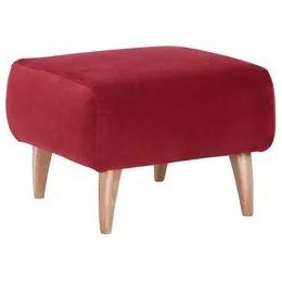 Hocker Home Affaire "Baggio", rot, B:63cm H:45cm T:63cm, Hocker, Hocker, mit Holzf&uuml;&szlig;en