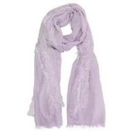 Modeschal "Elsa", Damen, lila (mauve), Viskose, Collezione Alessandro, unifarben, Basic, Modet&uuml;cher, aus Naturmaterial, mit Spitze