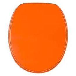 WC-Sitz Sanilo "Basic", orange, B:37,7cm L:47cm, MDF - Mitteldichte Holzfaserplatte, WC-Sitze, mit Absenkautomatik