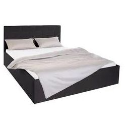 Polsterbett, schwarz, Liegefl&auml;che L&auml;nge B: 200cm x 160cm, H&ouml;he Bettseite: 34cm, 7-Zonen-Kaltschaummatratze Gewicht bis: 100 kg H3, Bezug Bett: 100% Polyester;Bonnell-Federkernmatratze: 51% Polypropylen, 39% Polyester, 10% Baumwolle;Kaltschaummatratze: 100% Polyester, Bezug abnehm- und waschbar bis 60C, Westfalia Schlafkomfort, Betten, Polsterbett, inkl. Bettkasten bei Ausf&uuml;hrung mit Matratze