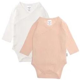 Wickelbody Liliput, Jungen, Gr. 62/68, EURO-Gr&ouml;&szlig;en, wei&szlig; (wei&szlig;, apricot), 95% Baumwolle, 5% Polyester, unifarben, kurz, Bodys, mit durchgehender Druckknopfleiste