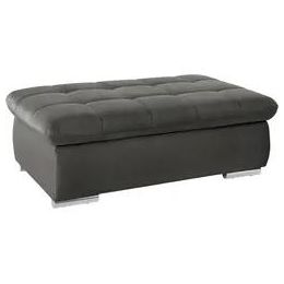 Hocker DOMO collection "Mona", grau (steel), B:135cm H:44cm T:79cm, Struktur fein 100% Polyester;Chenilleoptik 100% Polyester;SOFTLUX/Struktur fein 100% Polyester, Hocker, Hocker, mit Stauraumfach