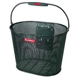 Fahrradkorb Klickfix "Vorderradkorb Oval Plus EF", schwarz, Taschen, B/H/T: 36cm x 27cm x 25cm, Materialmix, B:36cm H:27cm T:25cm