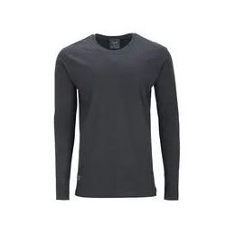 Langarmshirt Ahorn Sportswear, Herren, Gr. 4XL, grau, 100% Baumwolle, unifarben, normal, Shirts Langarmshirt, mit Rundhalsausschnitt