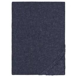 Spannbettlaken Biberna "Hermal", blau (marine), L:200cm, Flanell, Obermaterial: 100% Baumwolle, Bettlaken, Spannbettlaken, 100% Baumwolle, weich+warm, Matratzenh&ouml;he bis 22 cm, Made in Germany