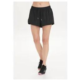 Shorts Endurance "Eslaire", Damen, Gr. 44, EURO-Gr&ouml;&szlig;en, schwarz, 90% Polyester, 10% Elasthan, unifarben, kurz, Hosen Shorts, mit praktischen Taschen