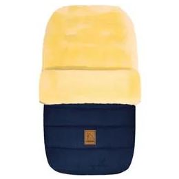Fu&szlig;sack HEITMANN FELLE "Eisb&auml;rchen - Lammfell Winterfu&szlig;sack - Premium Qualit&auml;t", Kinder, blau (marine), Polyester, Fu&szlig;s&auml;cke Fu&szlig;sack, mit echtem Lammfell, f&uuml;r Kinderwagen, Buggy, 5 Gurtschlitze, waschbar