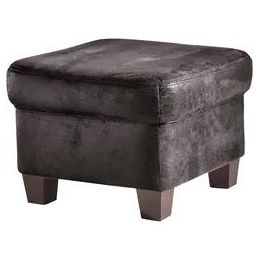 Hocker Home Affaire "Budapest", schwarz, B:60cm H:40cm T:60cm, sch&ouml;n changierende Chenille aus 44% Polyacryl, 37% Polyester und 19% Baumwolle;strapazierf&auml;higes Microfaser aus 100% Polyester;angenehm weiche Wildlederoptik Melrose aus 100% Polyester, Hocker, Hocker