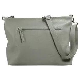 Umh&auml;ngetasche Samantha Look, Damen, Gr. B/H/T: 30cm x 24cm x 10cm onesize, grau, Leder, leicht gl&auml;nzend, unifarben, Taschen Umh&auml;ngetasche, echt Leder, Made in Italy