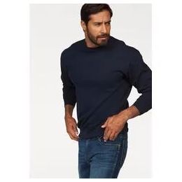 Sweatshirt Fruit of the Loom, Herren, Gr. 5XL (72/74), blau (marine), angeraute Sweatware, Obermaterial: 80% Baumwolle, 20% Polyester, unifarben, schmal h&uuml;ftlang, Rundhals, Rippb&uuml;ndchen, Sweatshirts Sweatshirt, im unifarbenen Design, Topseller