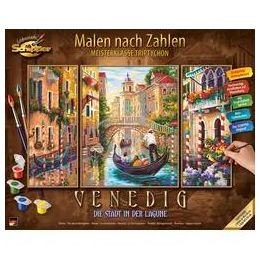 Malen nach Zahlen Schipper "Meisterklasse Triptychon - Venedig - Die Stadt in der Lagune", bunt, Malvorlagen, KinderB:20cm H:50cm, Made in Germany, B:20cm H:50cm