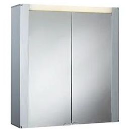 Spiegelschrank Jokey "Troms&ouml;", wei&szlig; (wei&szlig;, alufarben), B:63cm H:68,5cm T:17cm, MDF, Schr&auml;nke, Spiegelschrank, silber, 63 cm Breite