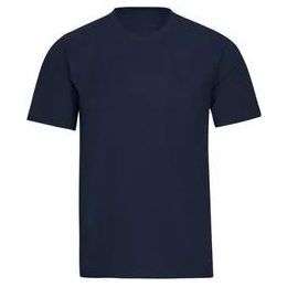 T-Shirt TRIGEMA "TRIGEMA T-Shirt DELUXE Baumwolle", Damen, Gr. 3XL, blau (navy), 100% Baumwolle, Basic, Shirts T-Shirt