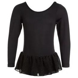 Sportanzug ZIGZAG "Lulu", Jungen, Gr. 116, schwarz, 92% Polyester, 8% Elasthan, unifarben, Sportanz&uuml;ge, mit tollen Glitzer-Details