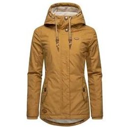 Winterjacke Ragwear "Monade", Damen, Gr. L (40), beige (sand), Obermaterial: 65% Polyester, 35% Baumwolle. Futter: 100% Polyester. Wattierung: 100% Polyester, figurbetont Po-bedeckend, verstellbar Rippstrickb&uuml;ndchen mit Druckknopf, Jacken Winterjacke, Damen Winterparka mit Kapuze und m. Fleece gef&uuml;ttert