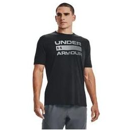 T-Shirt Under Armour "UA TEAM ISSUE WORDMARK SS", Herren, Gr. XXL, schwarz, Obermaterial: 60% Baumwolle, 40% Polyester, Rundhals, Shirts T-Shirt, leichtes Kurzarmdesign, Rundhalsausschnitt