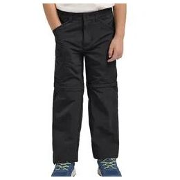 Zip-off-Hose Jack Wolfskin "SAFARI ZIP OFF PANTS K", M&auml;dchen, Gr. 92, Normalgr&ouml;&szlig;en, schwarz, Obermaterial: 100% POLYAMID. Futter: 100% POLYESTER, Hosen
